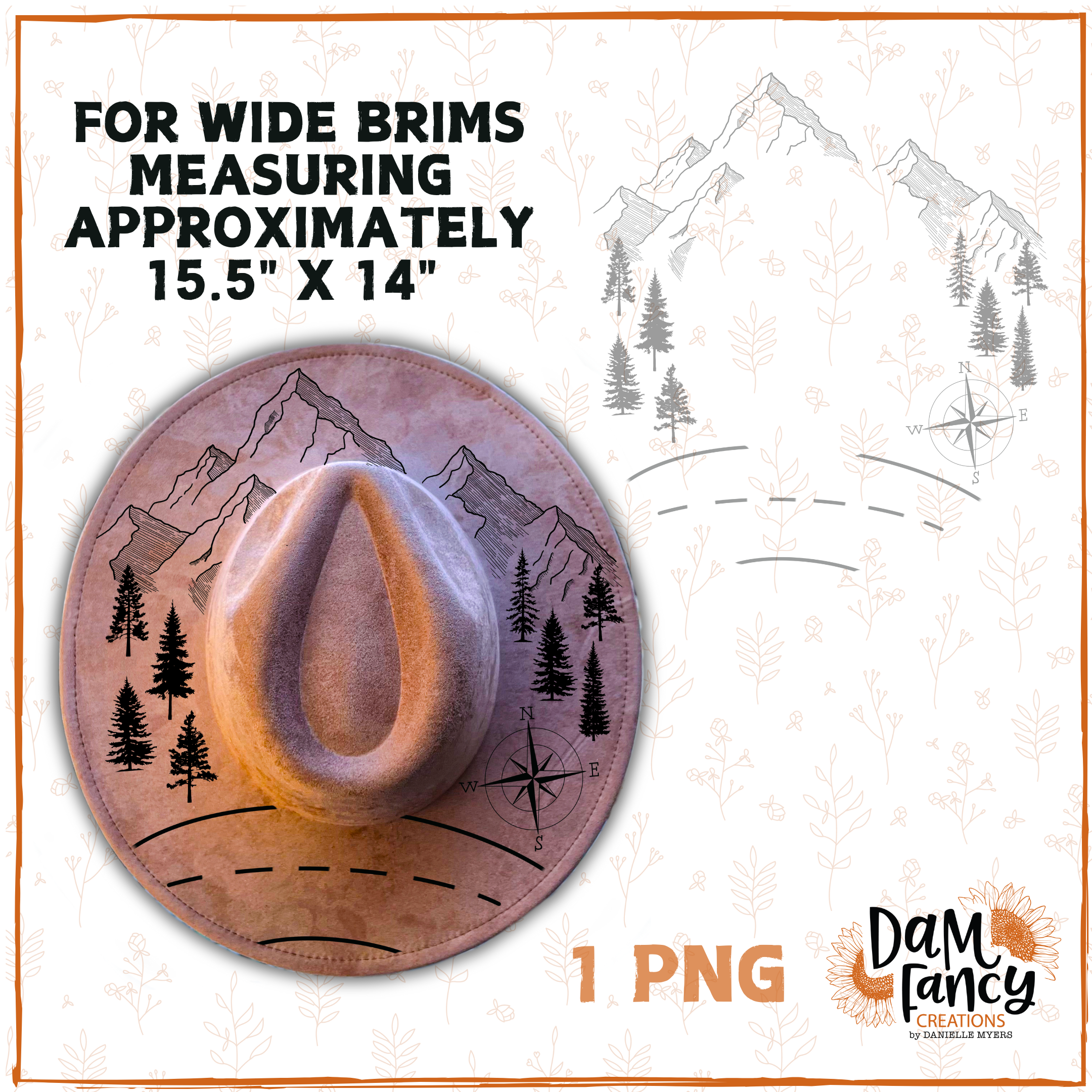 Mountain Road Digital hat template – DAM Fancy Creations