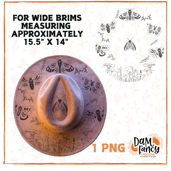 Mushrooms & Moths Hat Template – DAM Fancy Creations